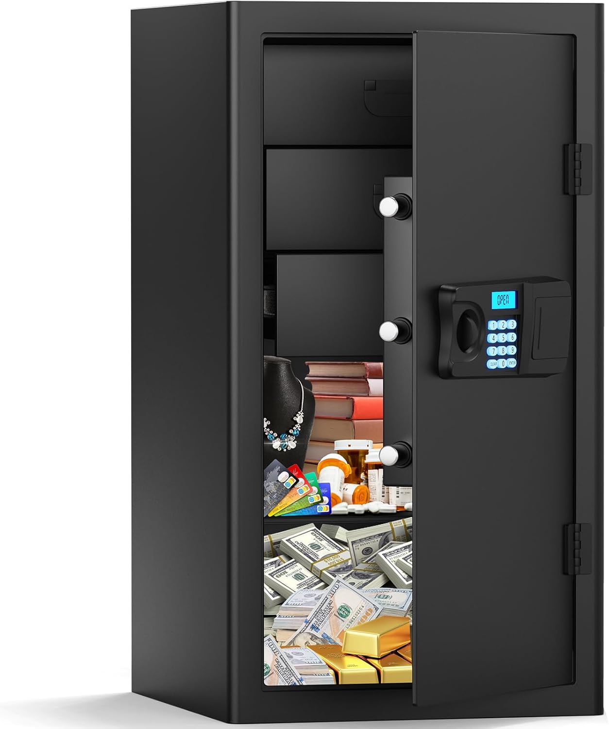 5.0 Cuft Large Home Safes Fireproof Waterproof, Anti-Theft Fireproof ...