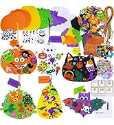 Amazon.com: Winlyn 36 Sets Fall Crafts DIY Pumpkin Bat Black Cat Ghost ...