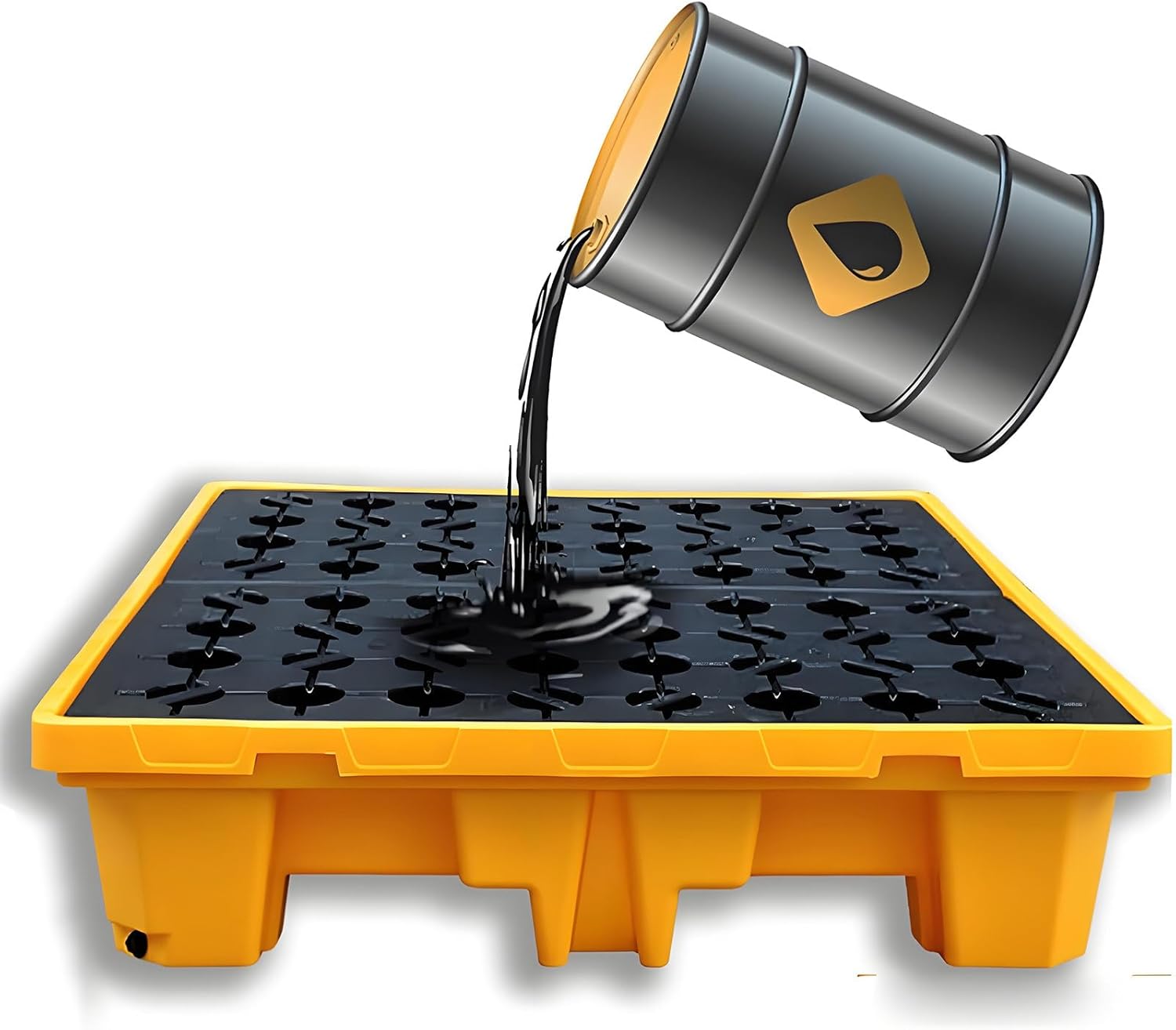 Spill Containment Pallet, Leak Proof with Drain Outlet, for Forklift ...