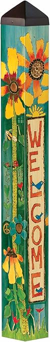 Amazon.com: Studio M - Garden Welcome Art Pole Outdoor Decorative ...