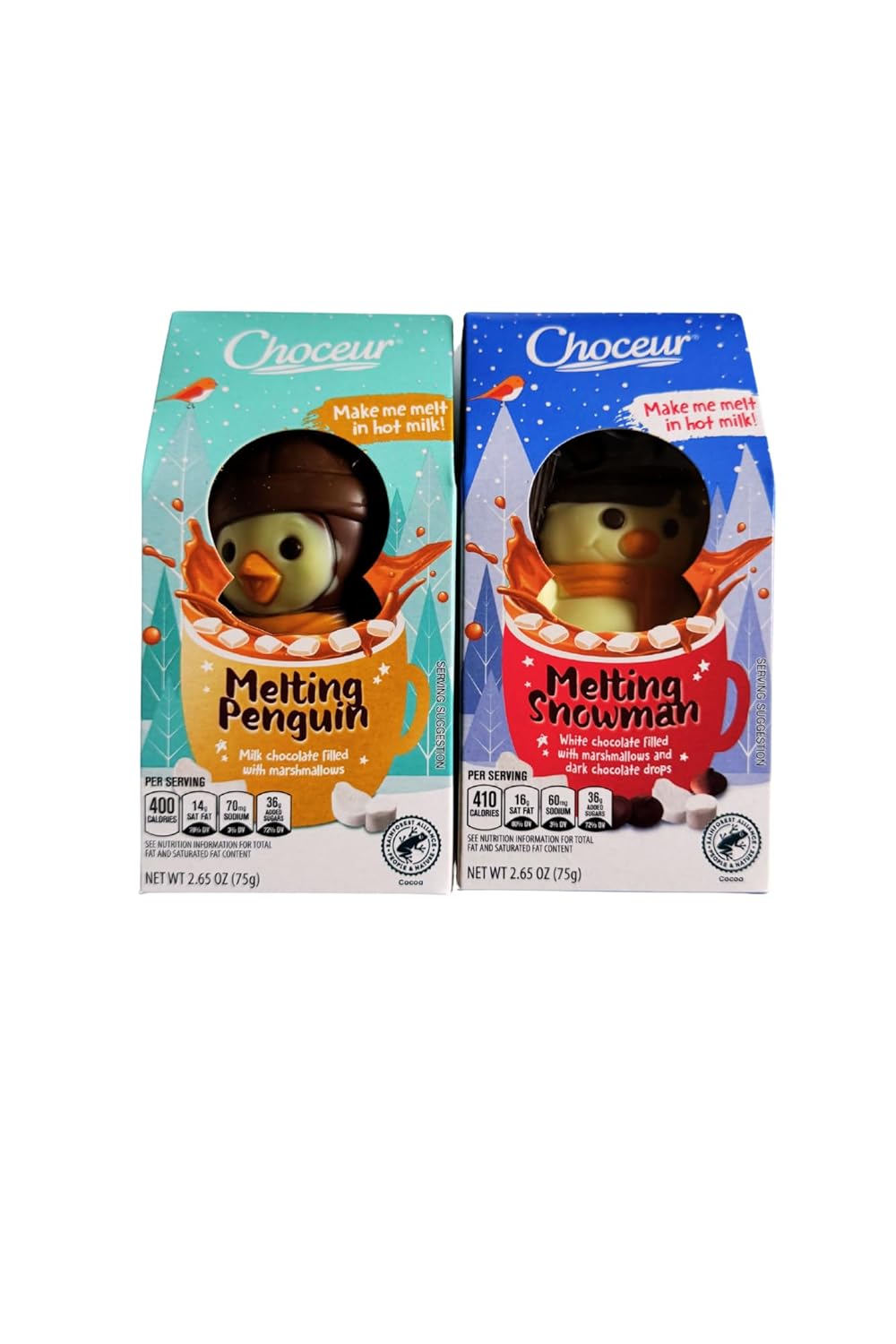 Amazon.com : Melting Penguin Hot Chocolate Bomb – Milk Chocolate Filled ...