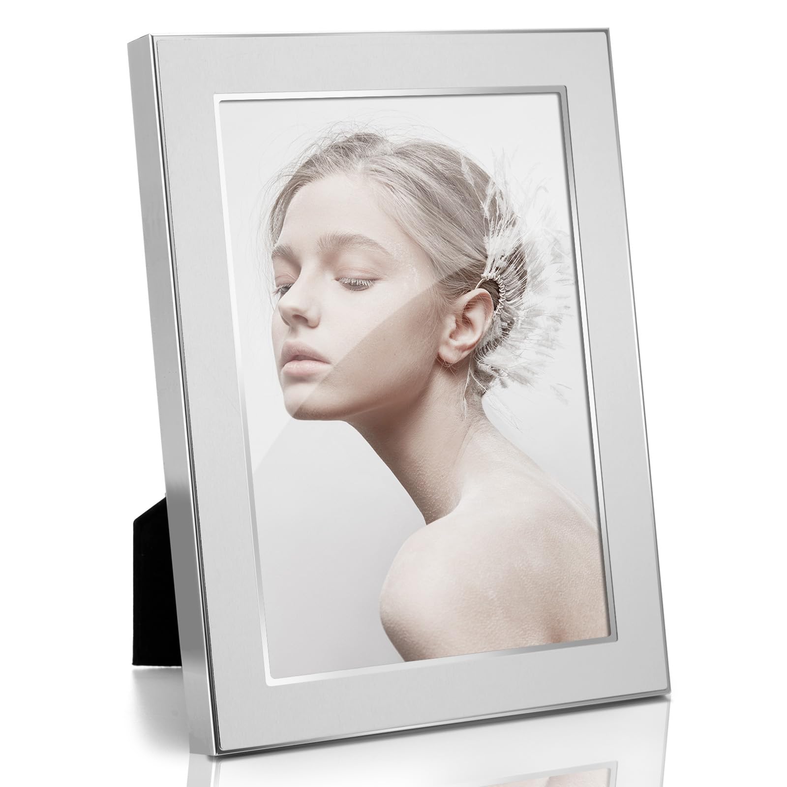 Amazon.com - TWING 8x10 Inch Silver Metal Picture Frame with HD Real ...