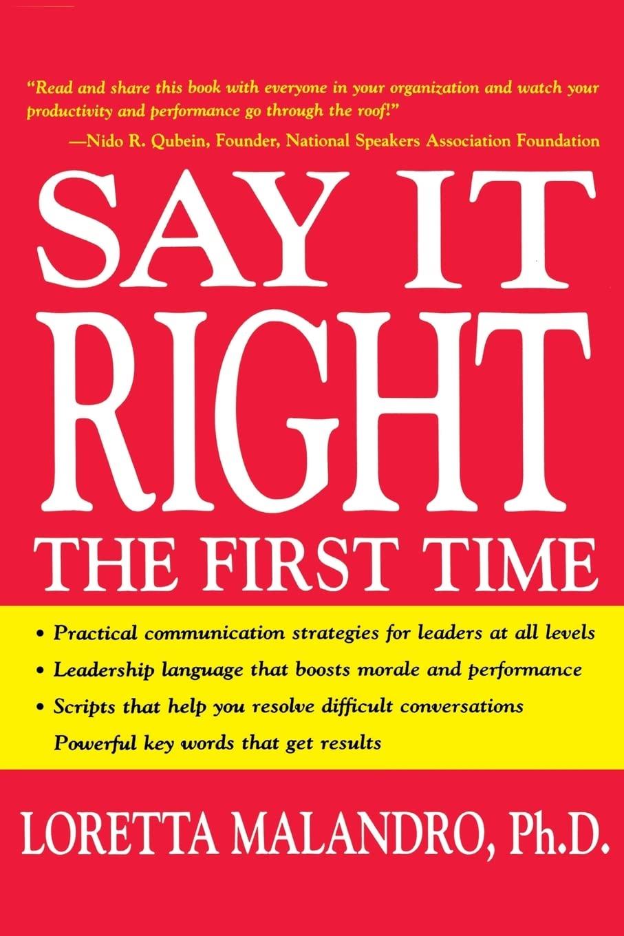 Say It Right the First Time: Malandro, Loretta: 8580000592146: Amazon ...