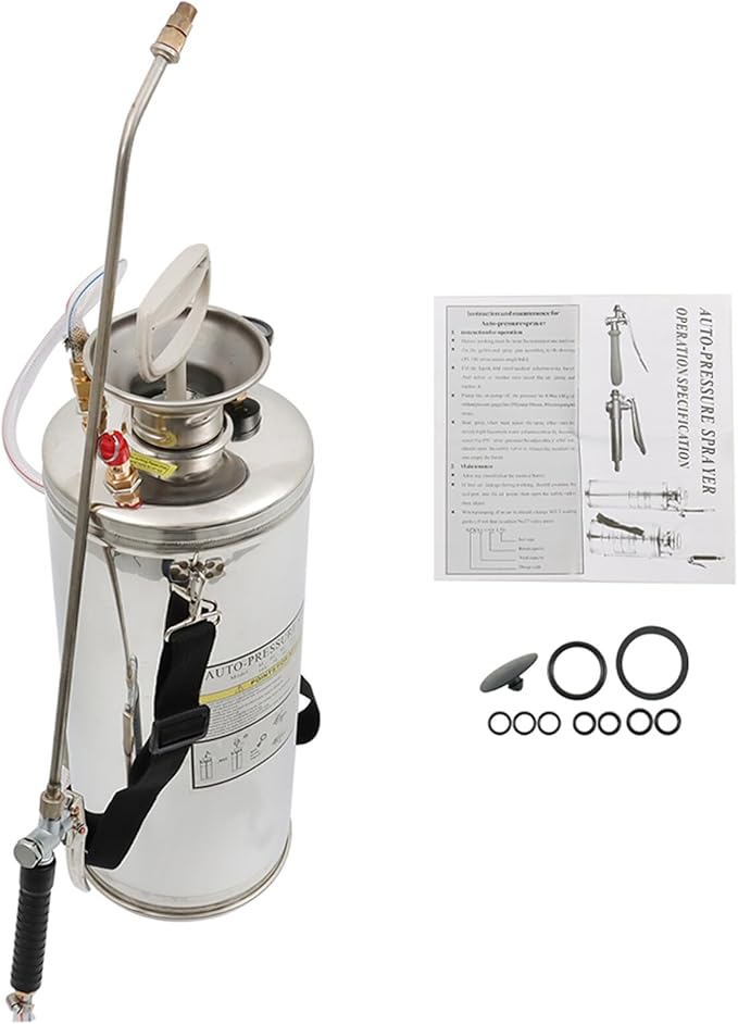 Amazon.com : LABLT Stainless Steel Sprayer with Pressure Gauge, Safety ...