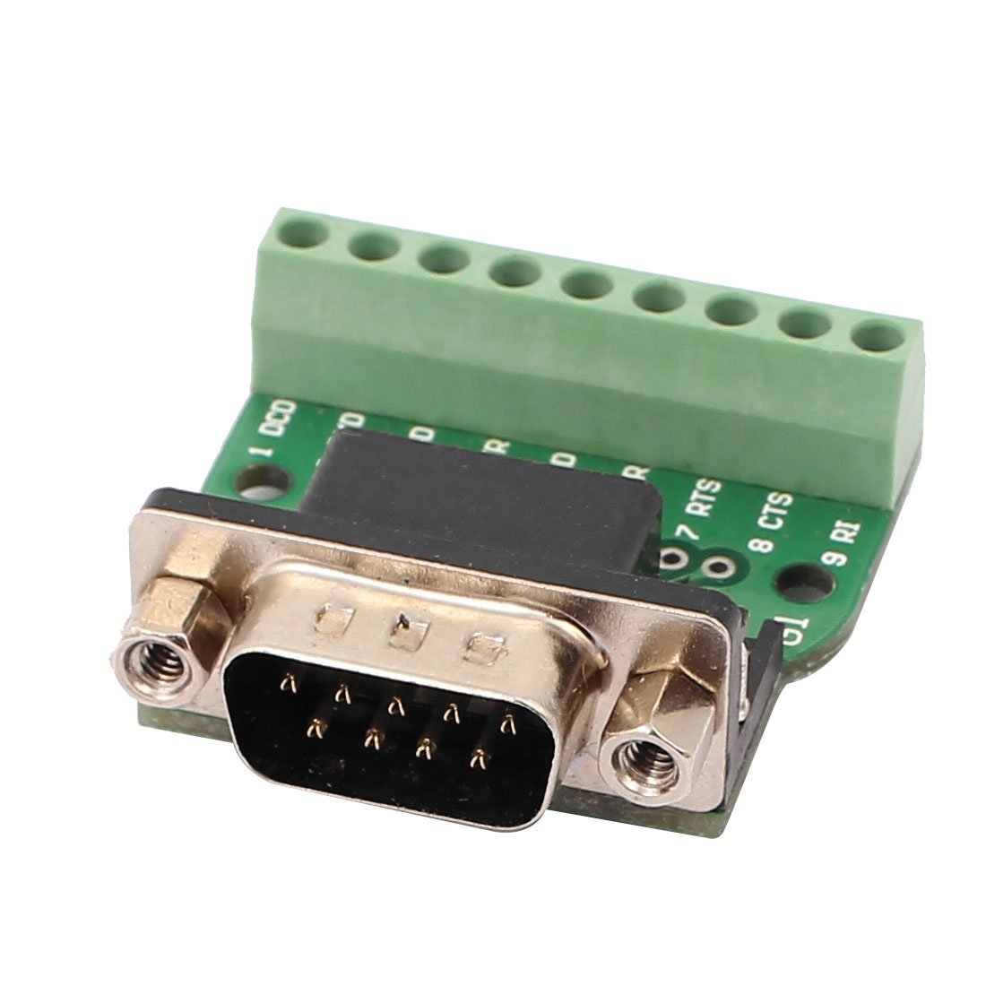 SJT® DB9 D-SUB Male Adapter Plate RS232 to 9P Terminal Breakout Board ...