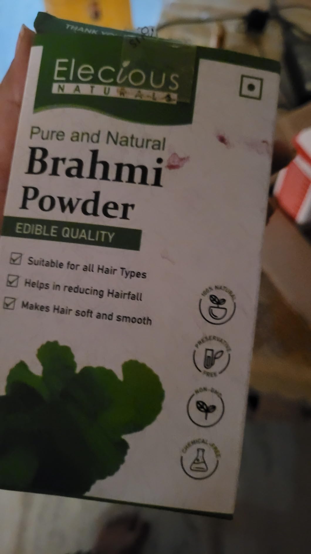 Elecious Naturals Brahmi powder for Hair growth | 100% Natural, No ...