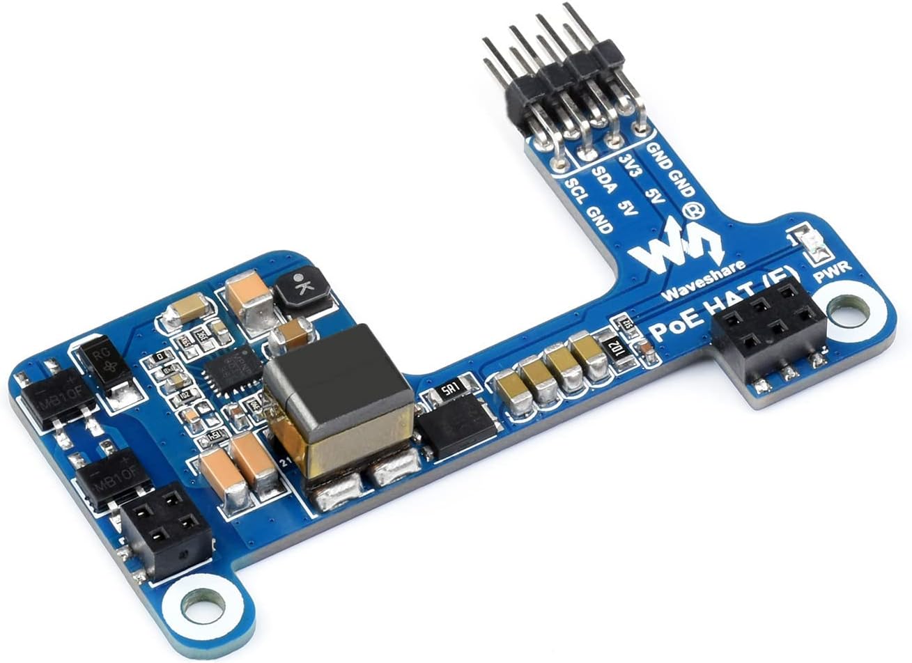 Amazon.com: Waveshare Power Over Ethernet POE HAT for Raspberry Pi 4B ...