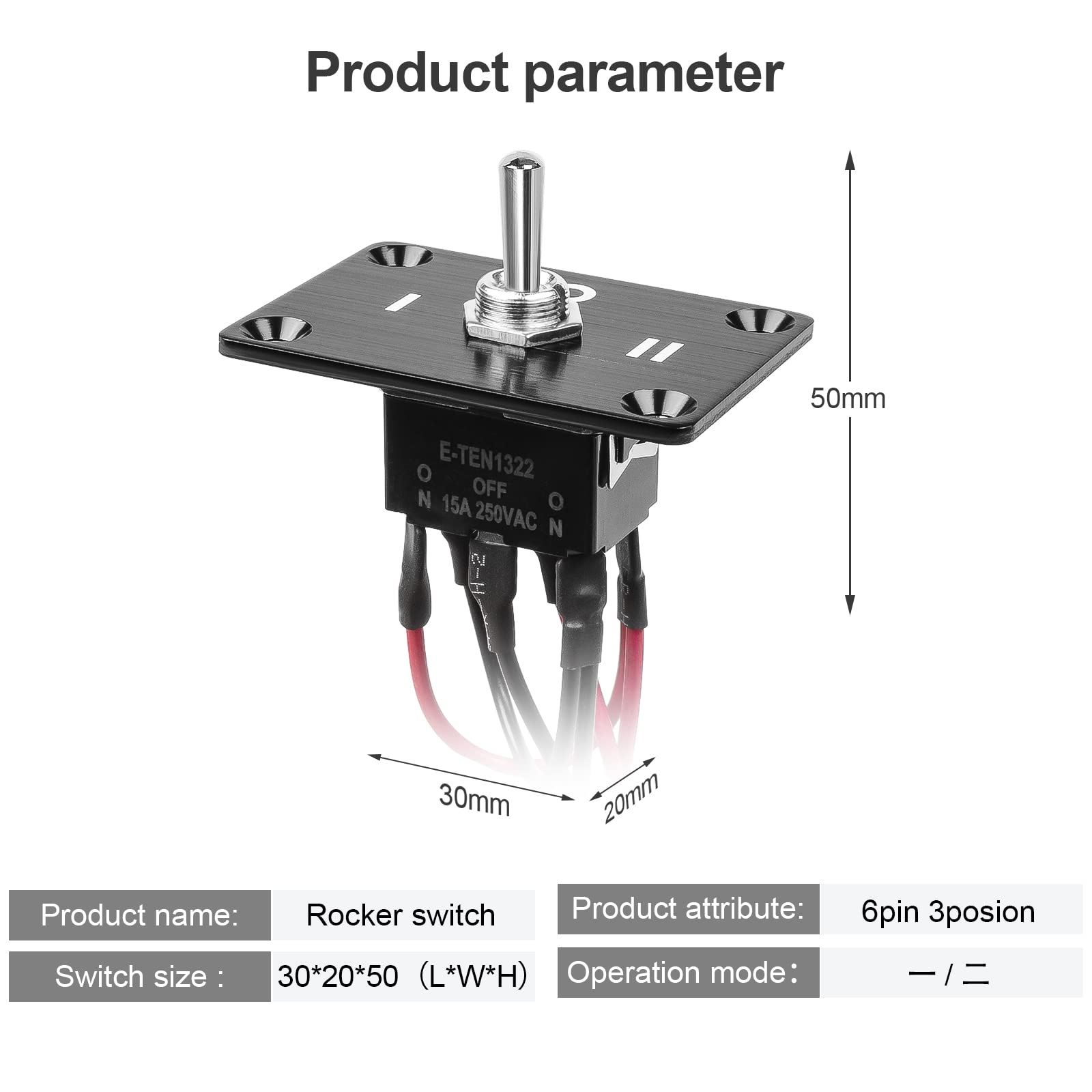 Snapklik.com : GUETNEU Button Switch Rocker Switch Toggle Switch Six ...