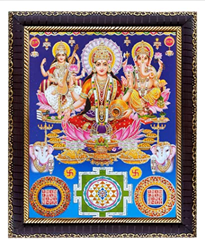 Buy KHANNA laxmi/Lakshmi/mahalaxmi with Ganesh Saraswati and Yantra ...