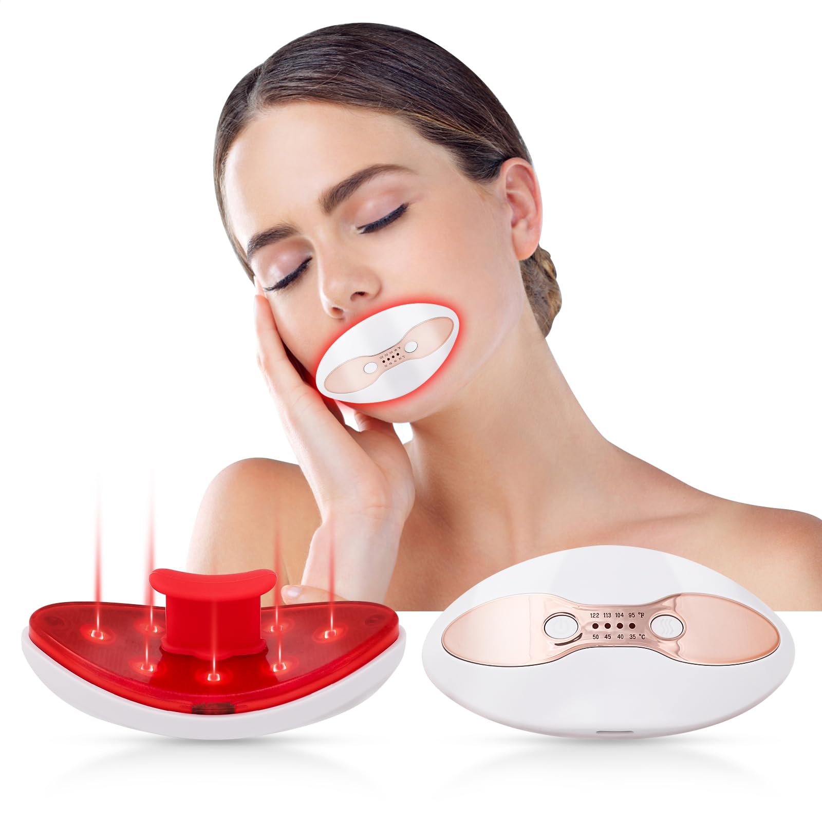Amazon.com: Lip Plumper Device Red Light Therapy, 2 in 1 Lip and Eye ...