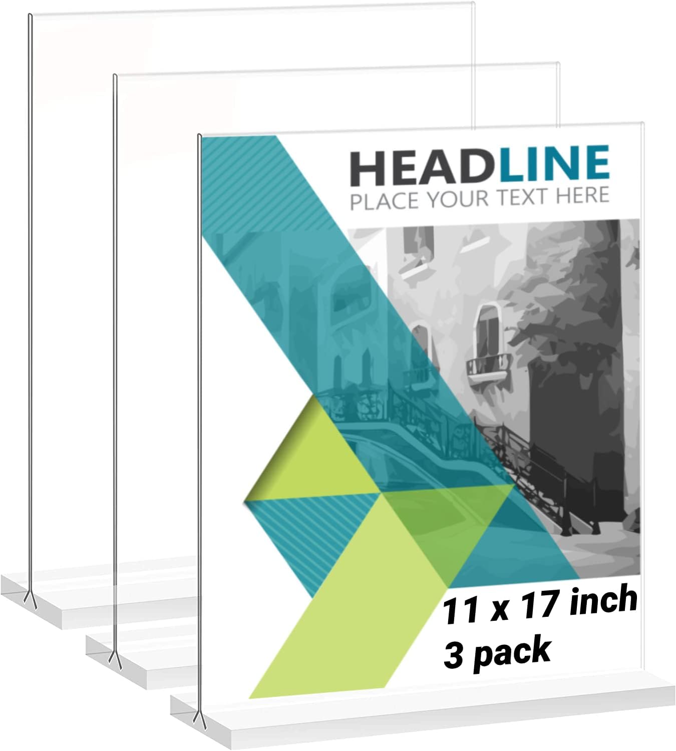 Amazon.com : Clear-Ad - Acrylic Table Top Slanted Sign Holder Stand ...