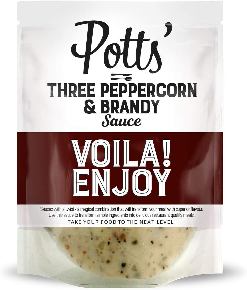 Potts 3 Peppercorn Pouring Sauce 250g | Pack of 2 : Amazon.co.uk: Grocery