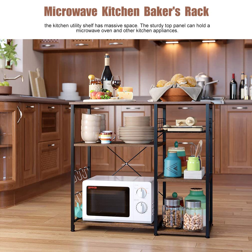 Snapklik.com : PayLessHere Bakers Rack, Coffee Station, Microwave Oven ...