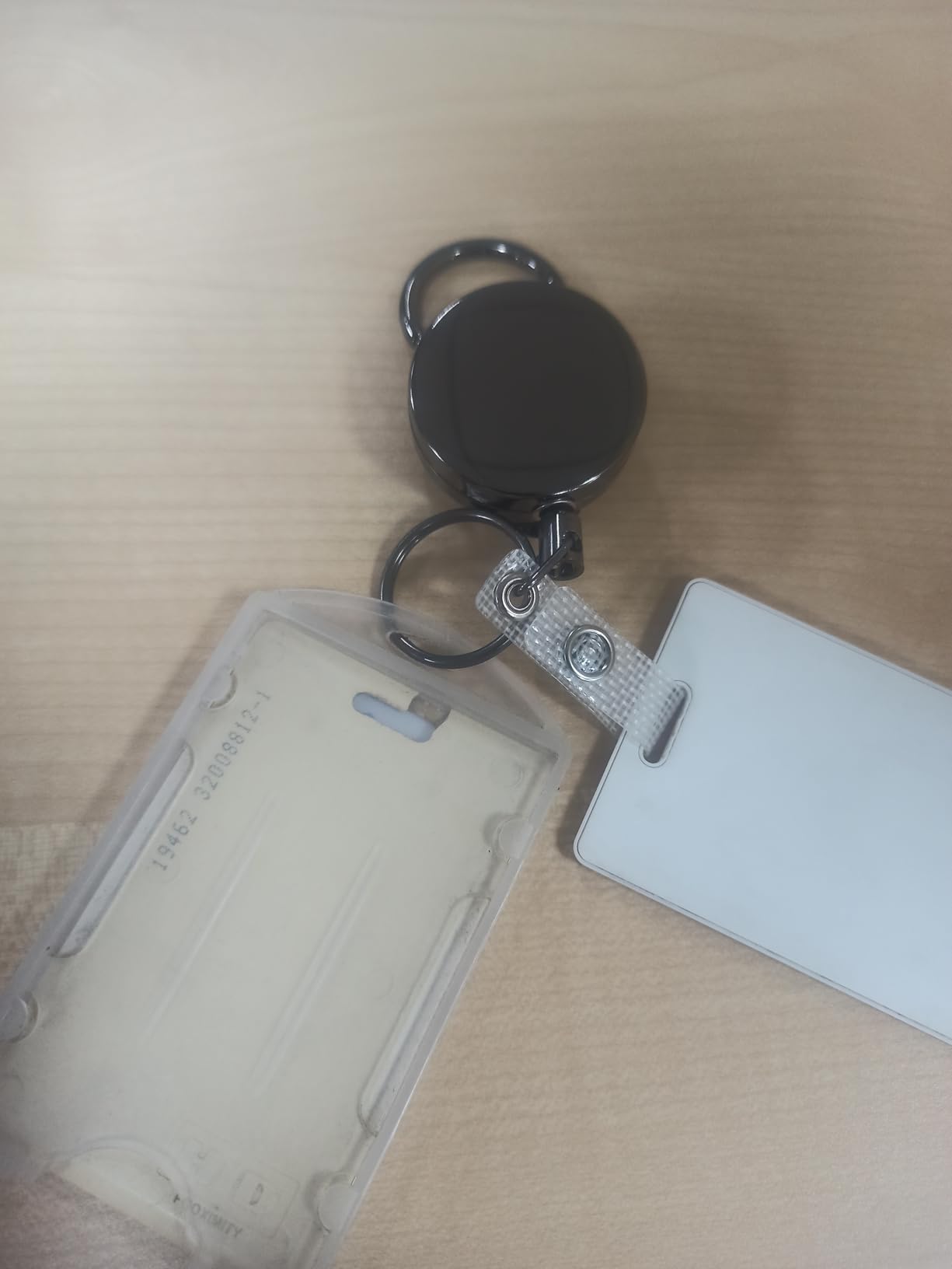 2 Pcs Id Card Pulley, Keychain, Heavy Duty Badge Reels Key Holder All ...