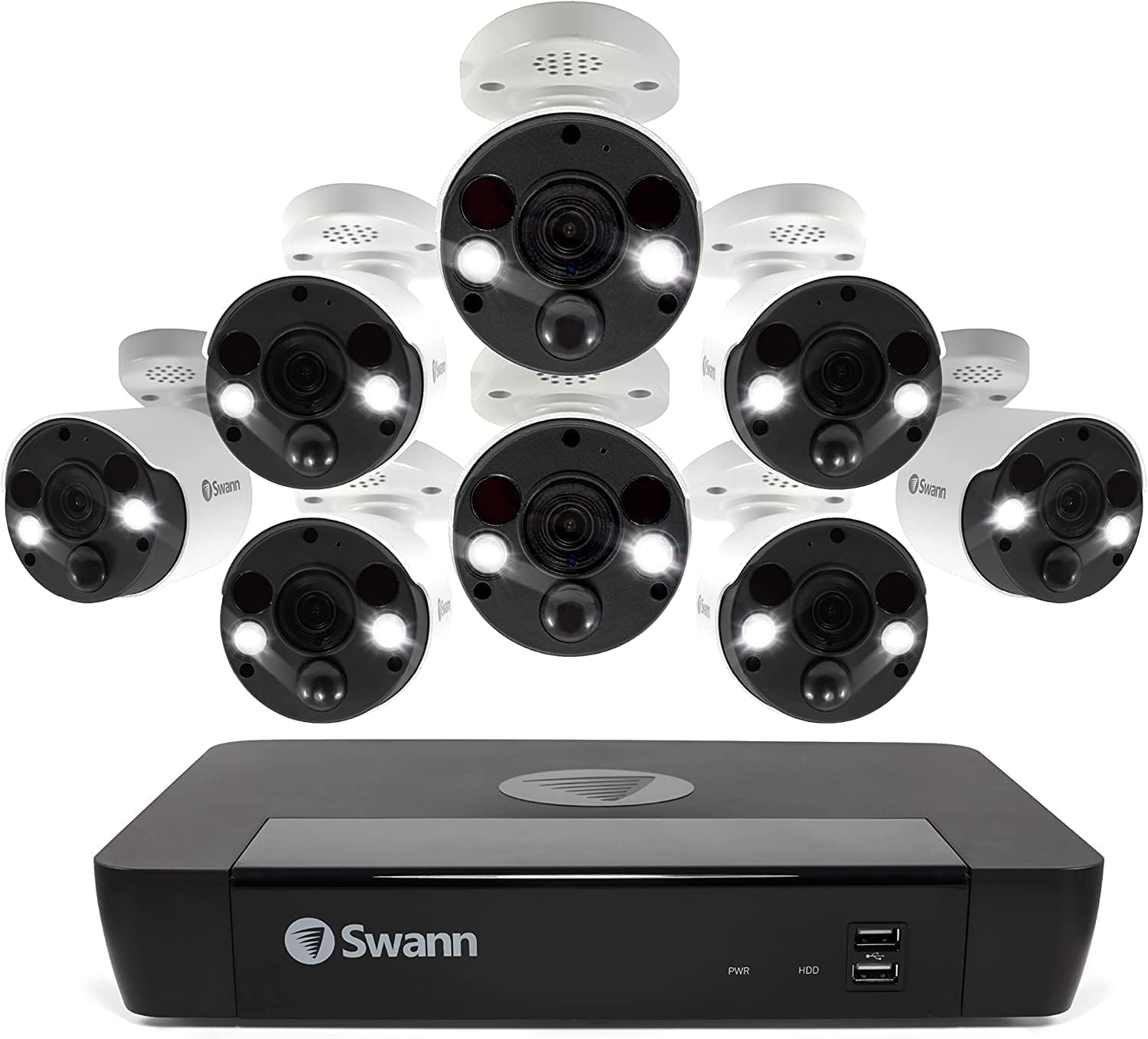 Swann Home Security Camera System with 4TB HDD, 8 Channel 8 Cam, POE ...