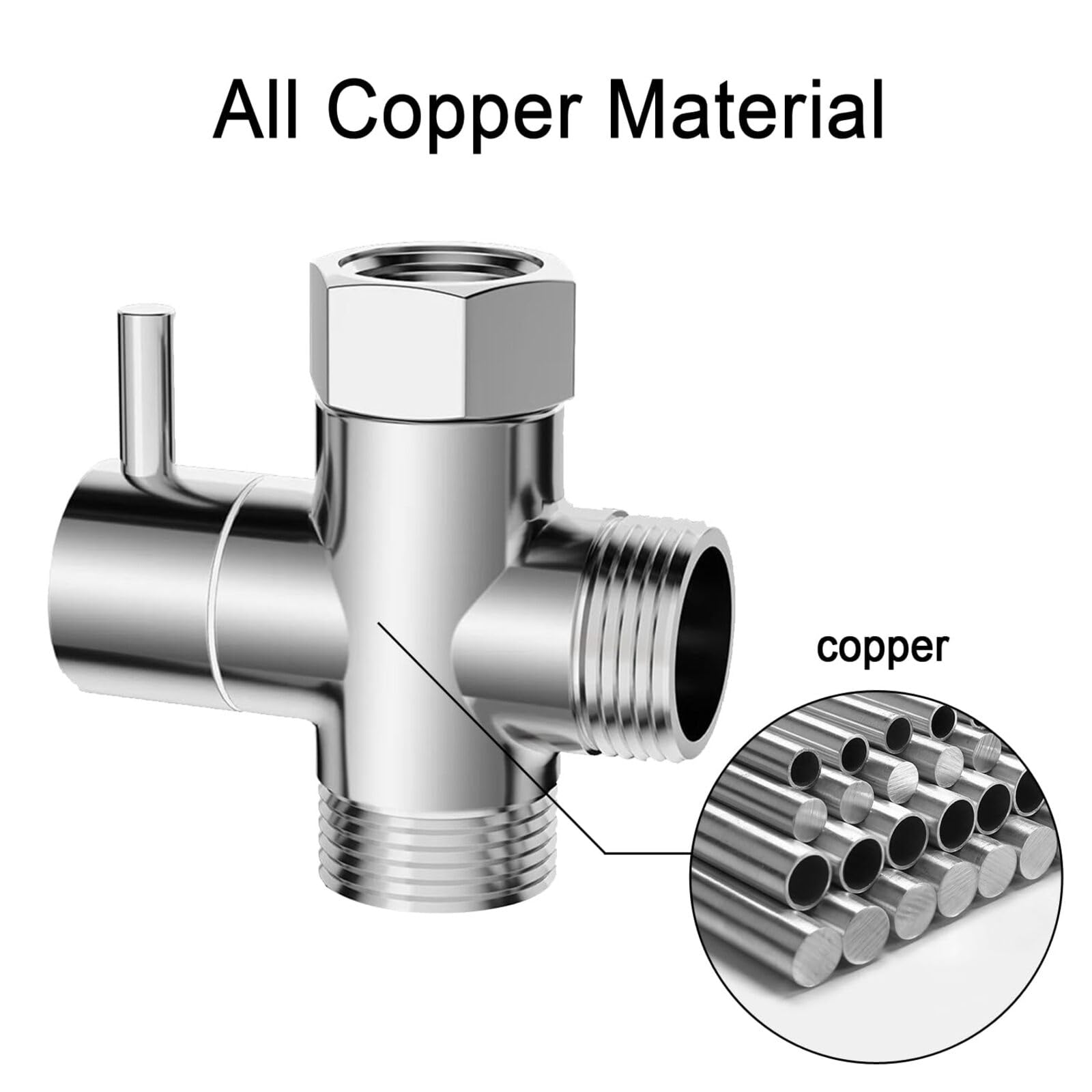 Shower Diverter Valve G1/2″ Brass Shower Splitter Shower Valve with ...