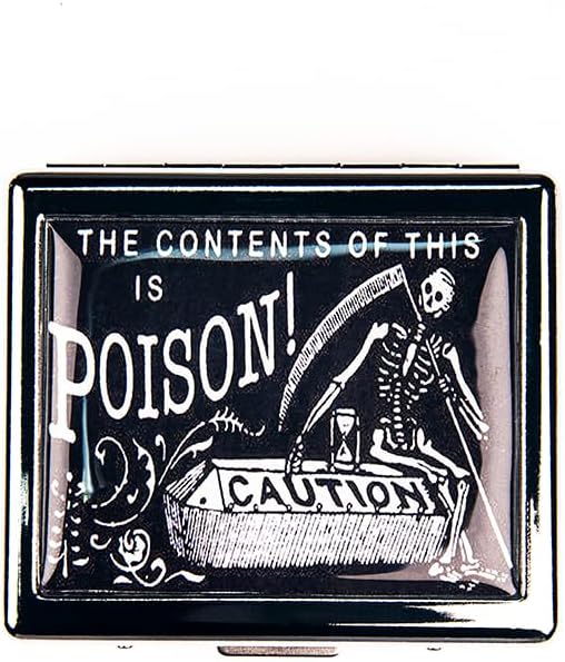 Amazon.com: BOKAAW Vintage Poison Caution 7 Days Chromed Shiny Silver ...