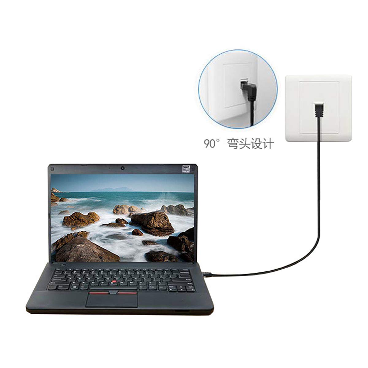 CY RJ45 Cat-6 Ethernet Patch Internet Cable 3.28 Feet Up for Laptop ...