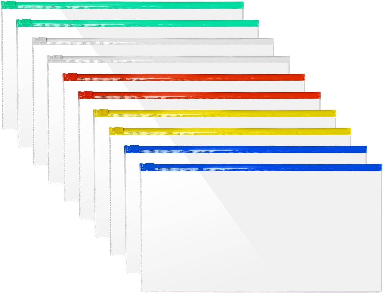 Tanstic 30Pcs Poly Zip Envelopes, A6 Letter Size Plastic Files Folders ...