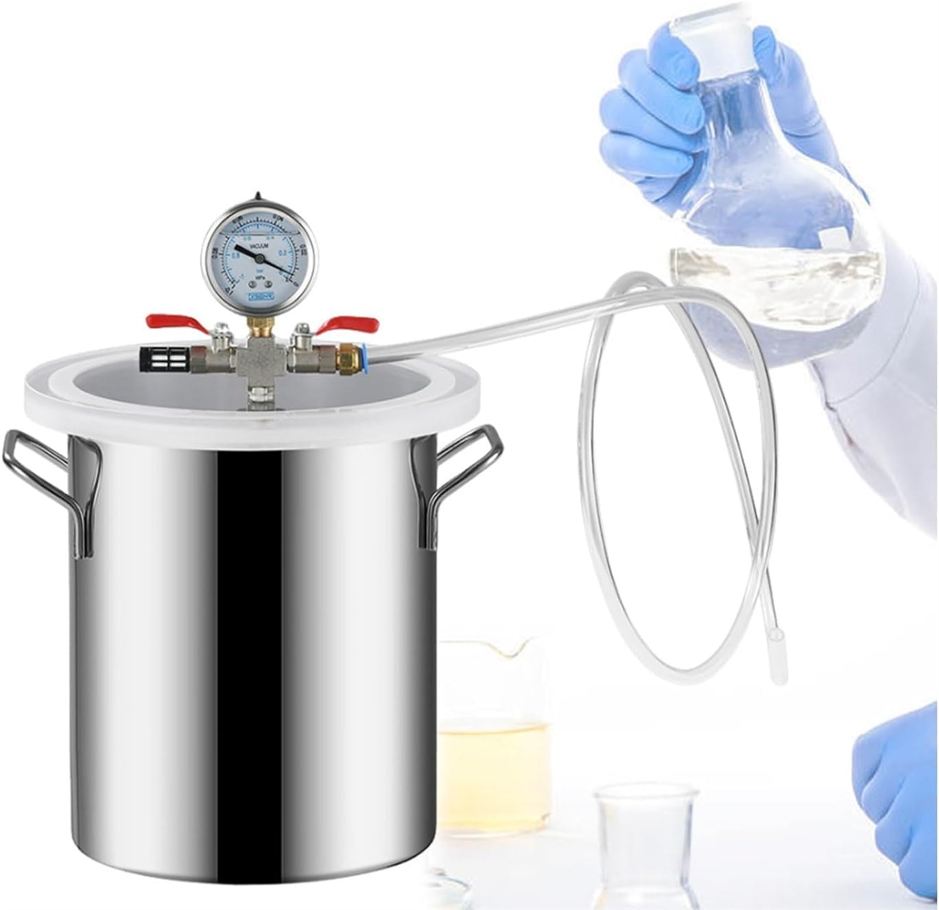 Amazon.com: 304 Stainless Steel Vacuum Chambers, 2/3/5.5/6/9/13/19/20 ...