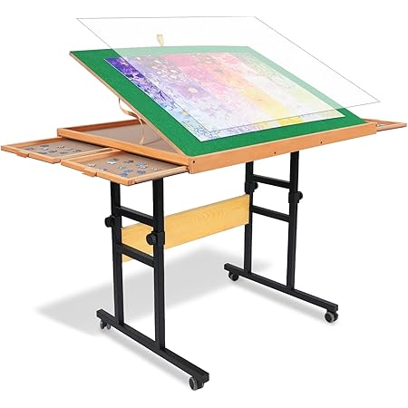 Amazon.com: Portable Jigsaw Puzzle Table with Drawers and Legs for 1500 ...