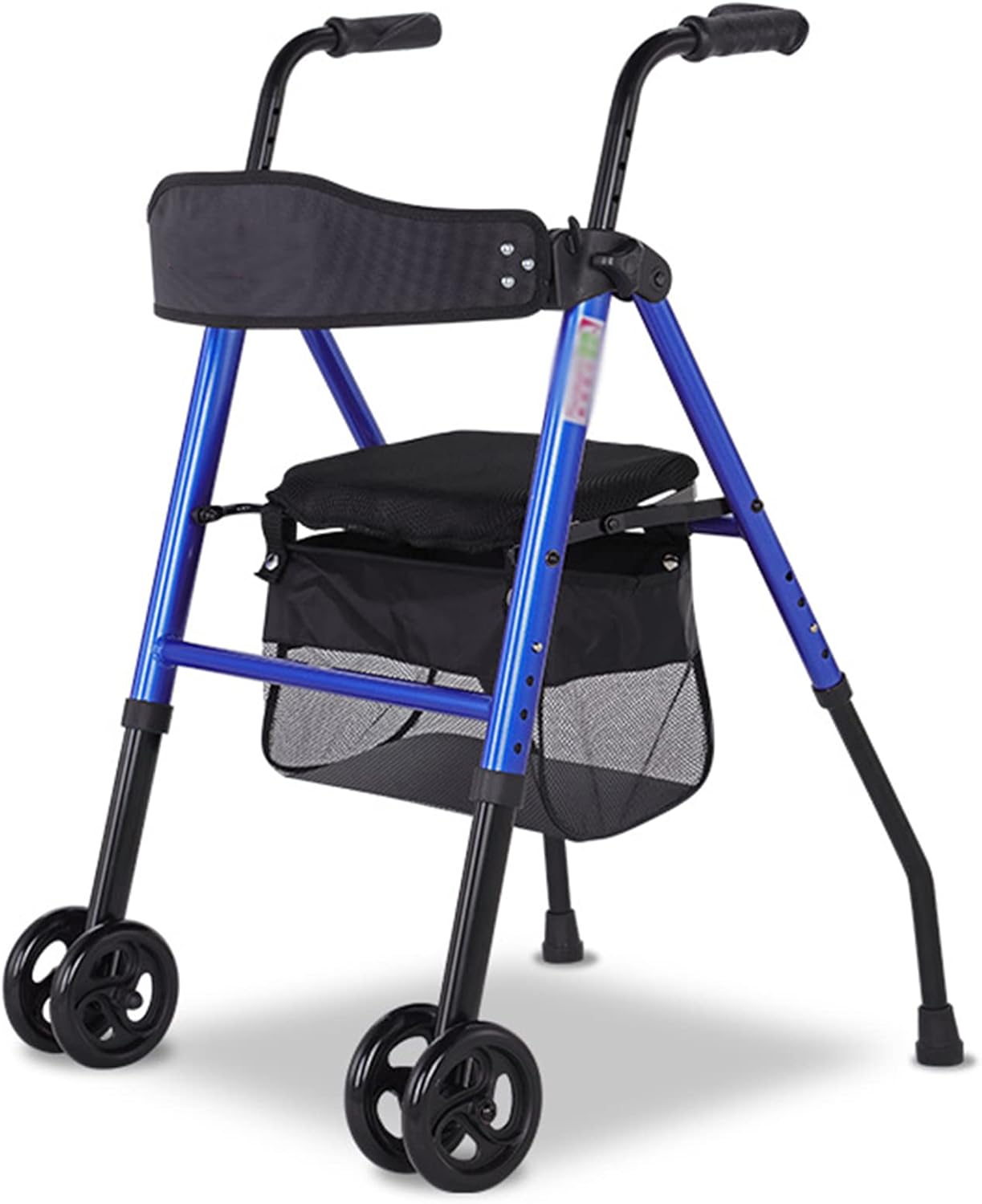 Aluminium Rollator, 2 Wheeled Walker with Seat and Basket, Lightweight ...