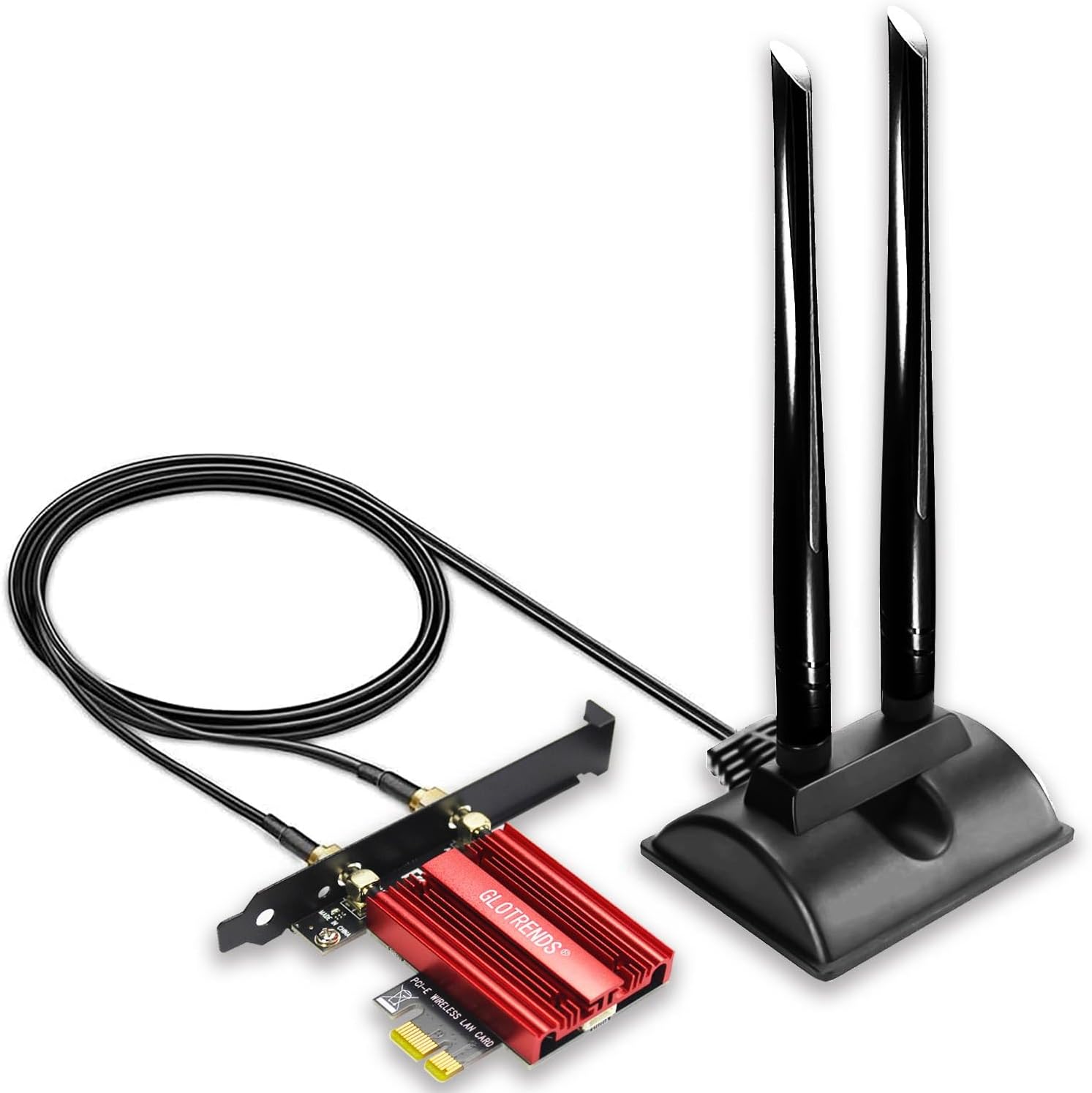Amazon.com: GLOTRENDS WiFi 7 Card with 2-Meter Extension Antenna for ...