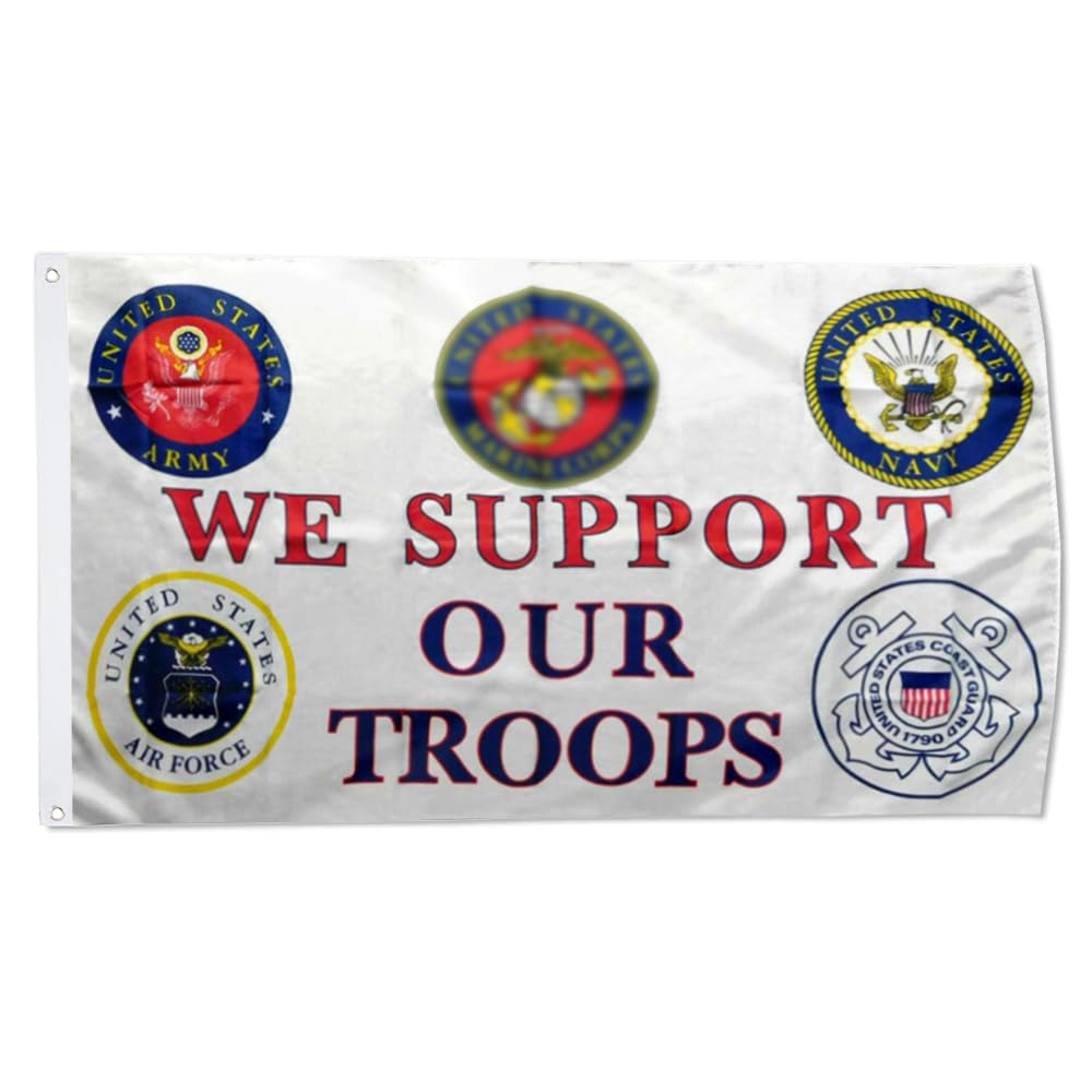 Support Our Troops Flag Troop Support Flag, Blue Star Flags, Yellow