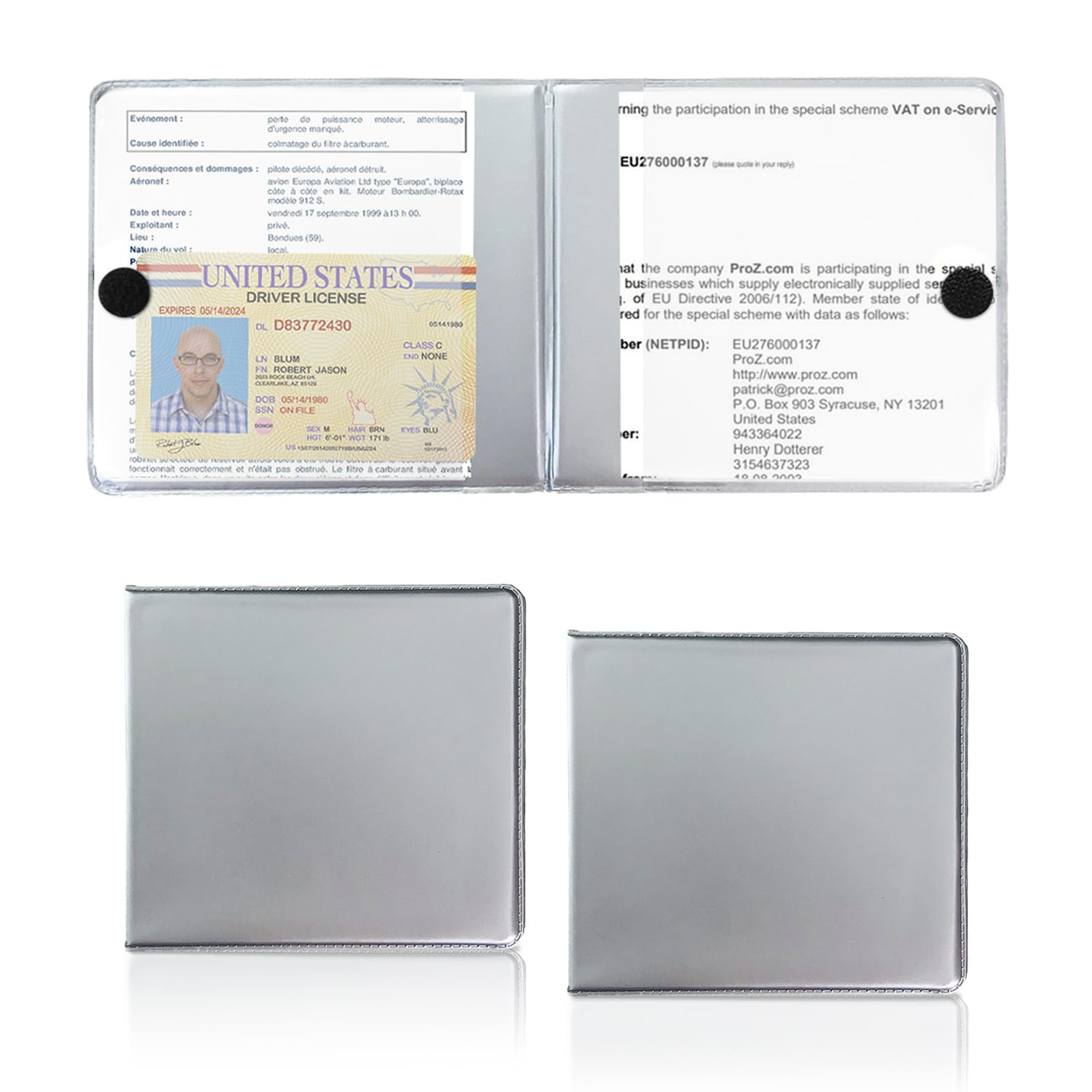 Amazon.com: Dickno 2 PCS Car Registration and Insurance Holder, 10.6''× ...