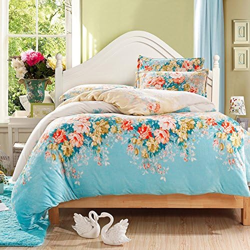 Amazon.com: RUGAI-UE Duvet Cover Sets French Rose Four Sets of Thick ...