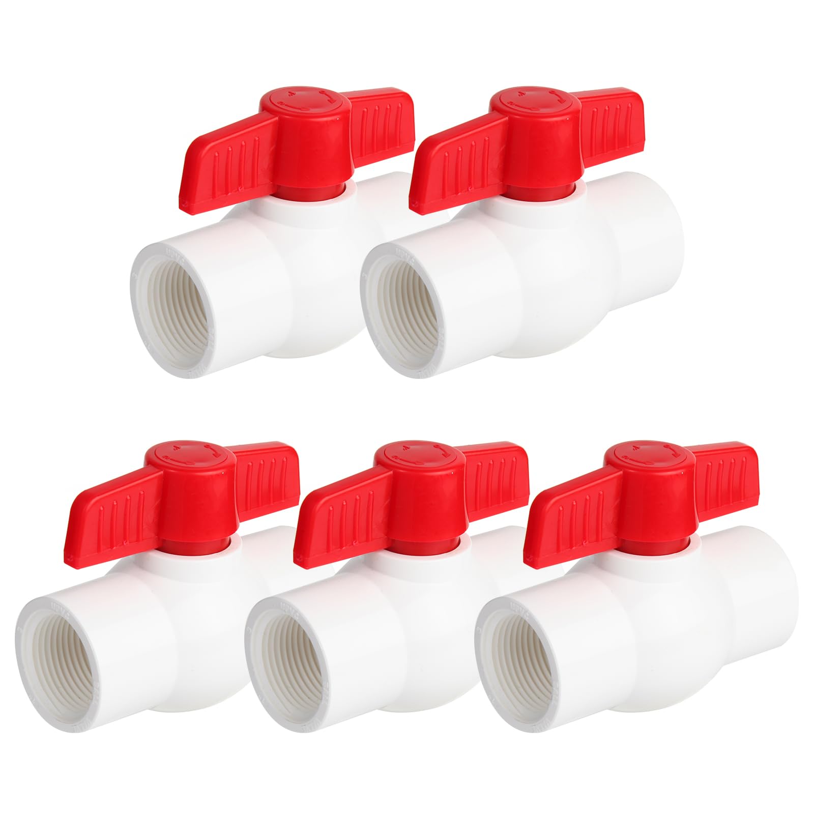 Snapklik.com : YADIAN 5 Pack 1 PVC Ball Valves, T-handle Water Shut-Off ...
