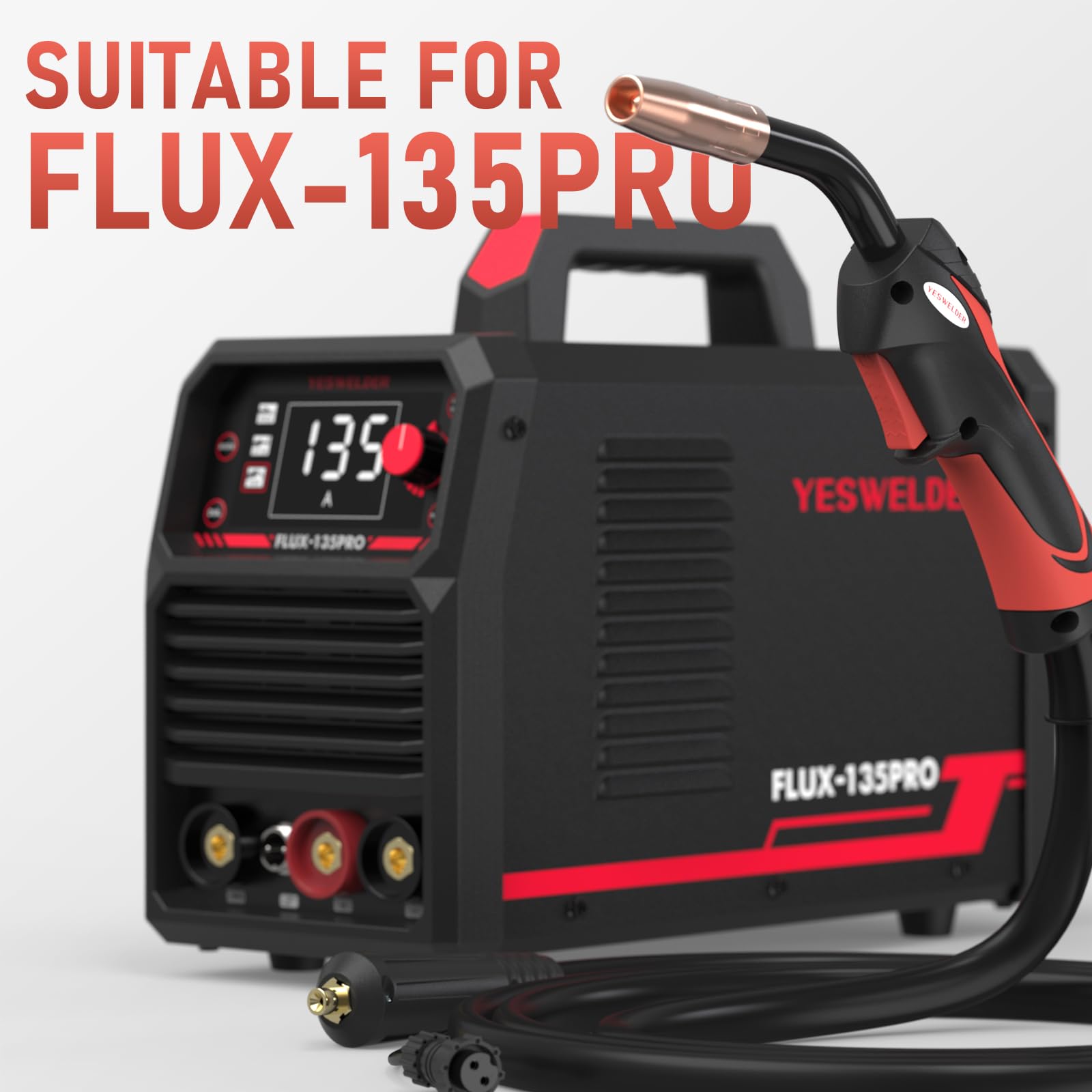 Snapklik.com : YESWELDER Flux Core MIG Torch For FLUX-135PRO Welder