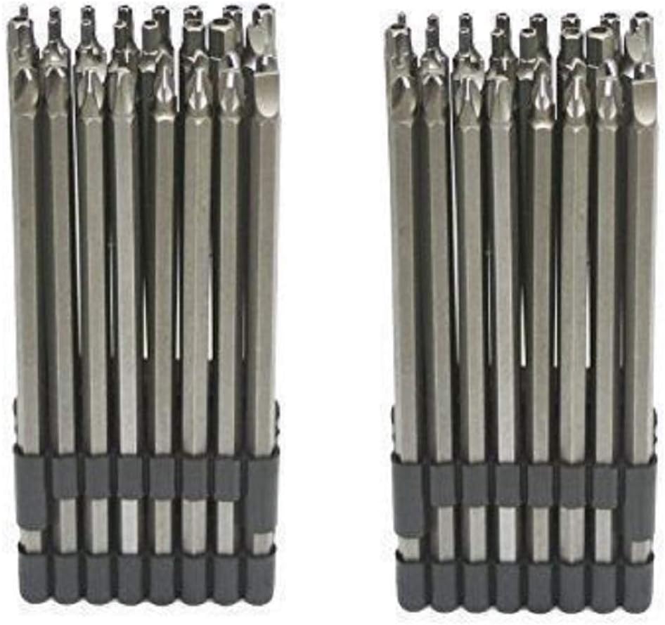 2 pack 6" LONG HEX SECURITY BIT TOOL SET TORX TAMPER PROOF TORQUES TORQ ...