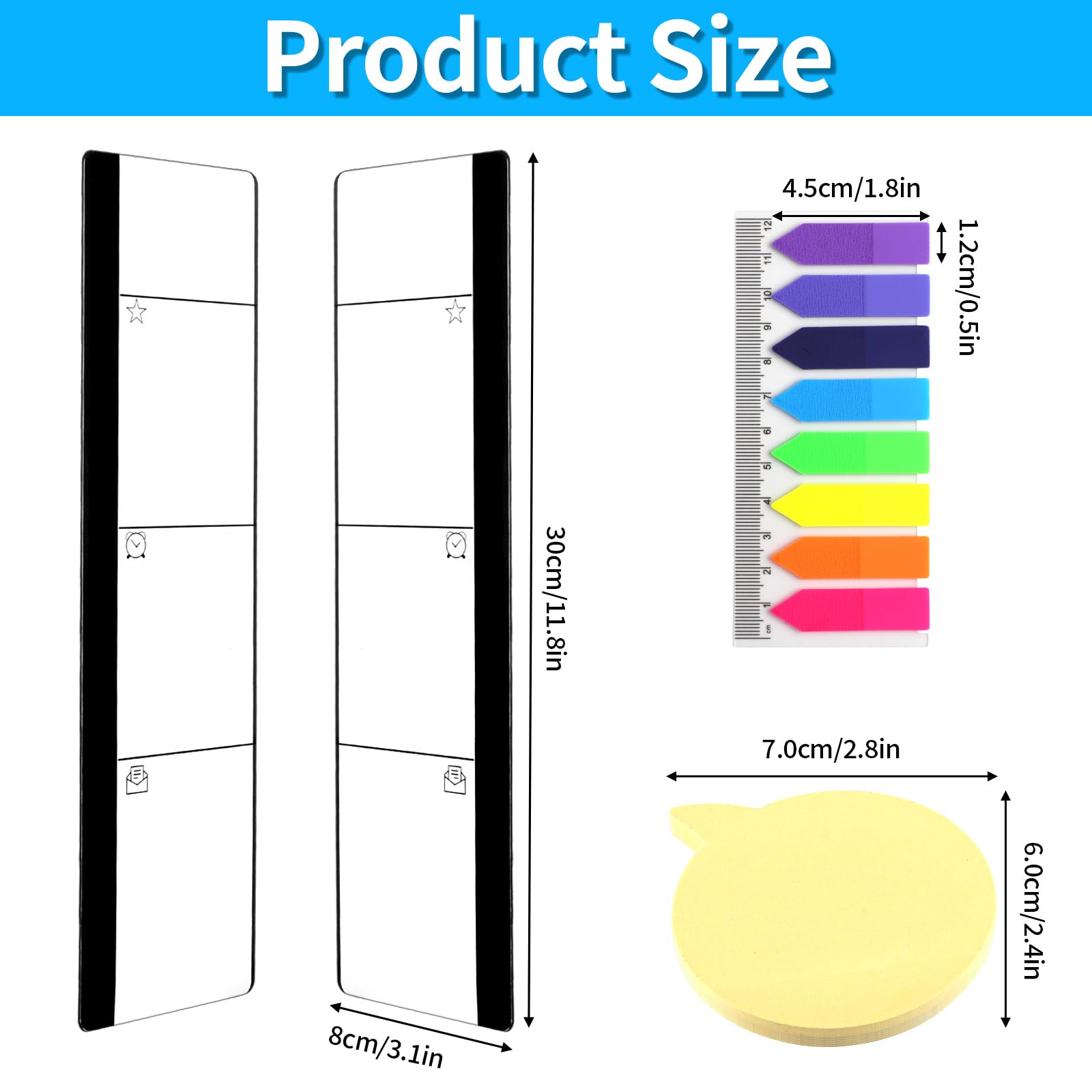 Snapklik.com : 2-Pack Acrylic Desktop Memo Boards