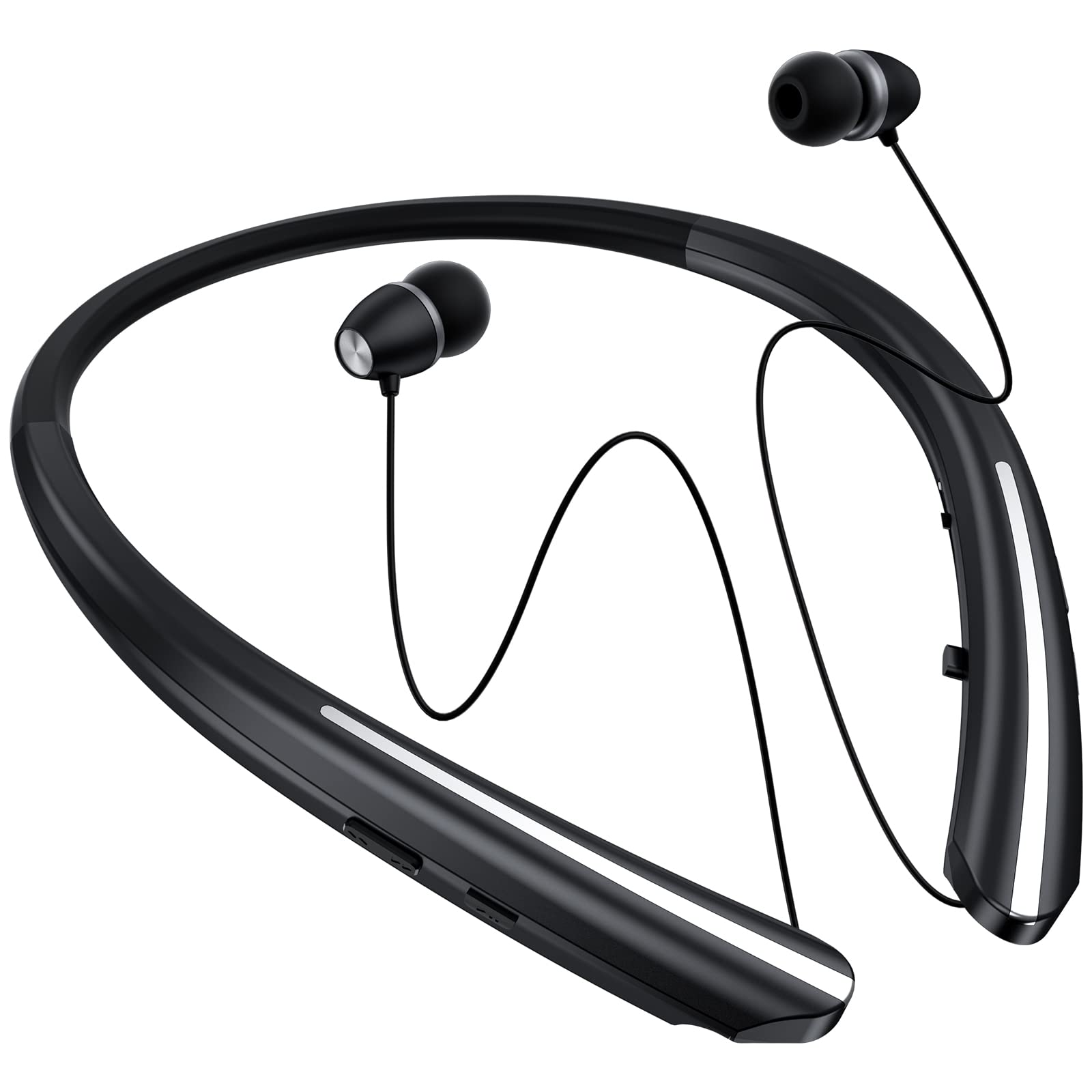 Snapklik.com : Neckband Bluetooth Headphones, Retractable Neckband ...