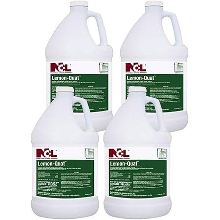 Amazon.com: CITRUS FLOWER-QUAT Disinfectant Cleaner 4 x 1 Gallon, Makes ...