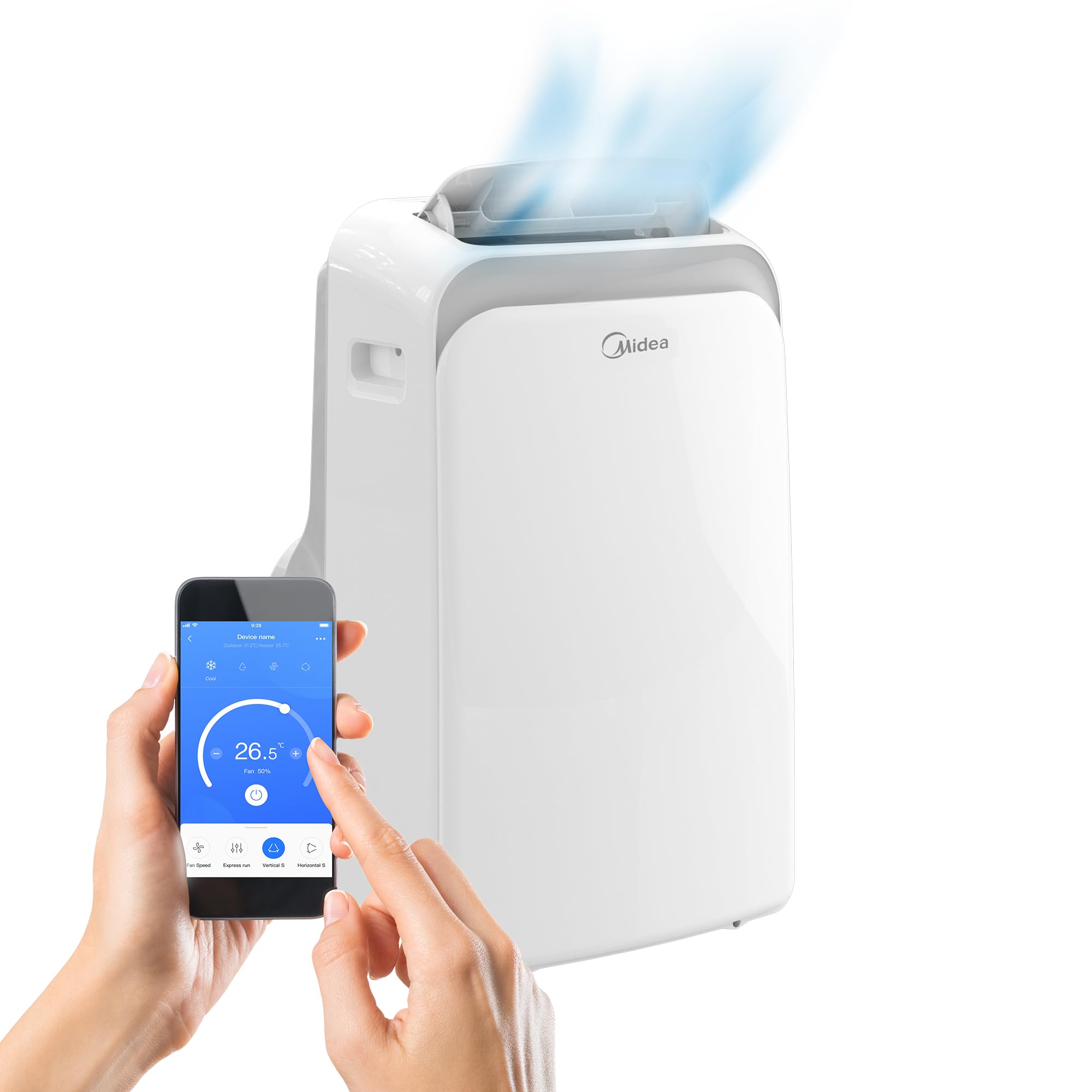 Midea Mobile Air Conditioner - White - 46.7 * 39.7 * 76.5 cm - MPPD40C ...