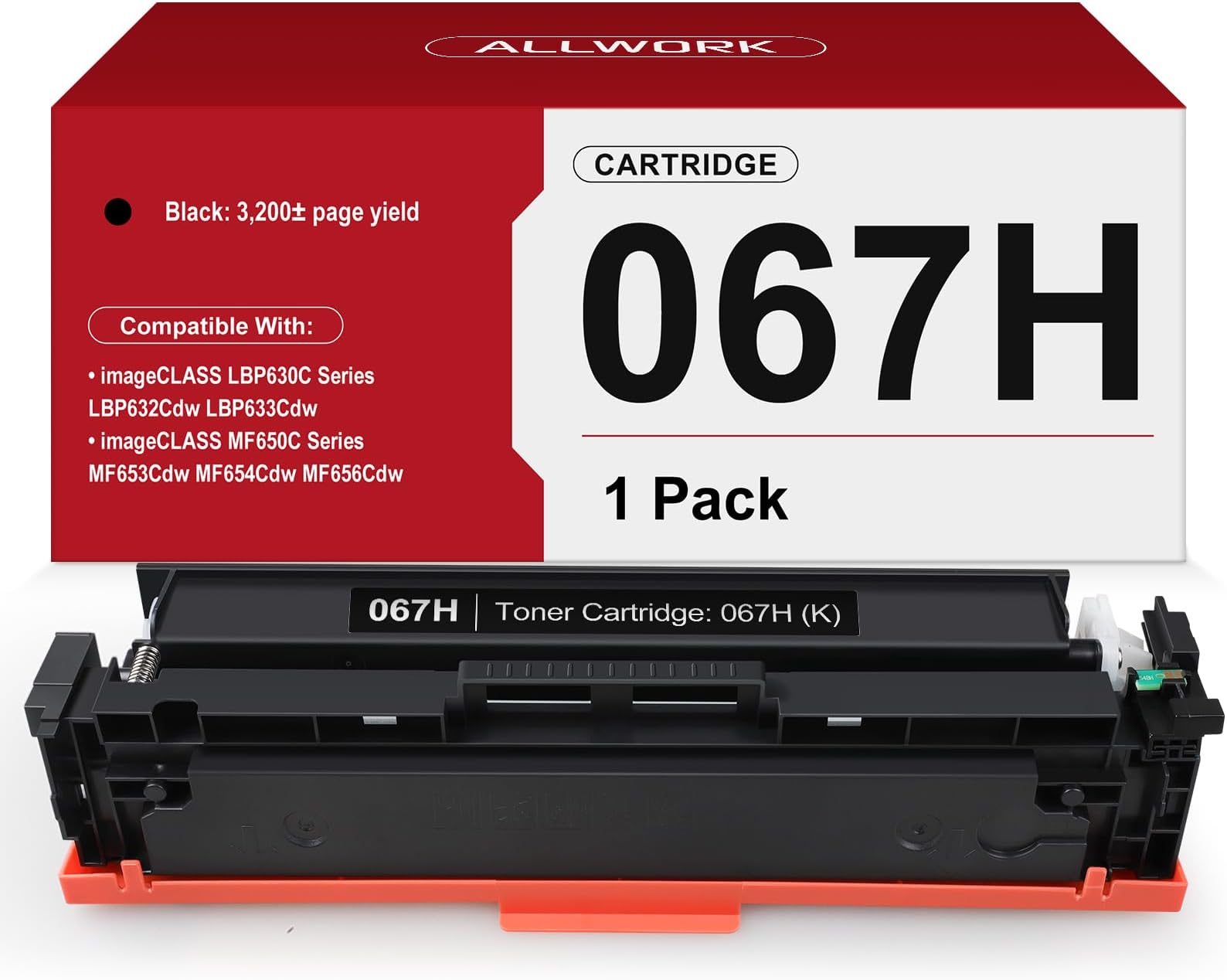 Amazon.com: 067H 067 Black Toner Cartridge Compatible Replacement for Canon 067H 067 High ...