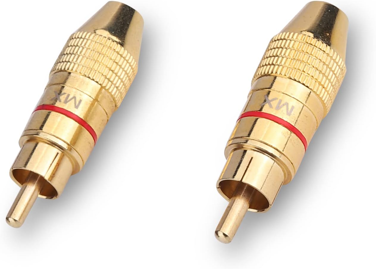 MX RCA MALE CONNECTOR IDEAL FOR AUDIO, SUBWOOFER, SPEAKER, HOME THEATER ...