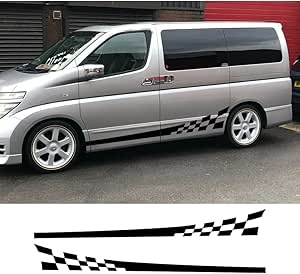 Amazon.co.jp: 車のドアサイドステッカー、日産エルグランドE50 E51 E52キャンピングカーグラフィックスレーシングスポーツオートチューニングアクセサリービニールデコレーション ...