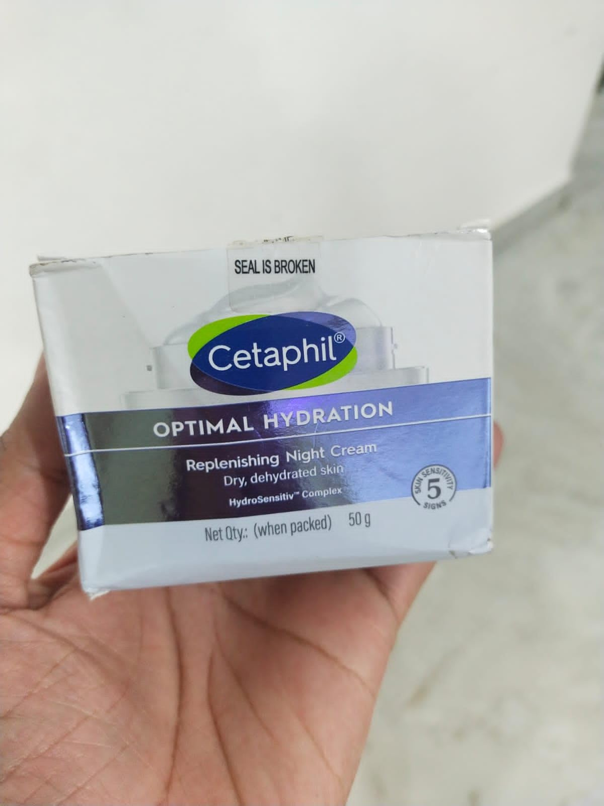 Cetaphil Optimal Hydration Replenishing Night Cream 50g | Lightweight ...