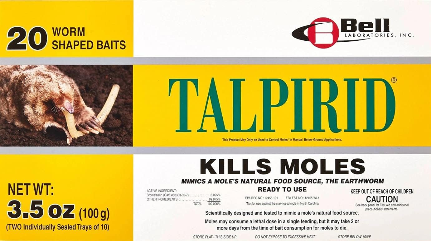 Amazon.com : Talpirid - Best Mole Killer Ever! 20 Worm Baits to ...