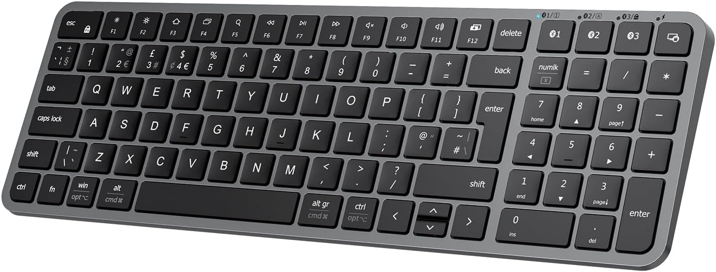JLab Epic Advanced Wireless Keyboard - Multi Device Backlit ...