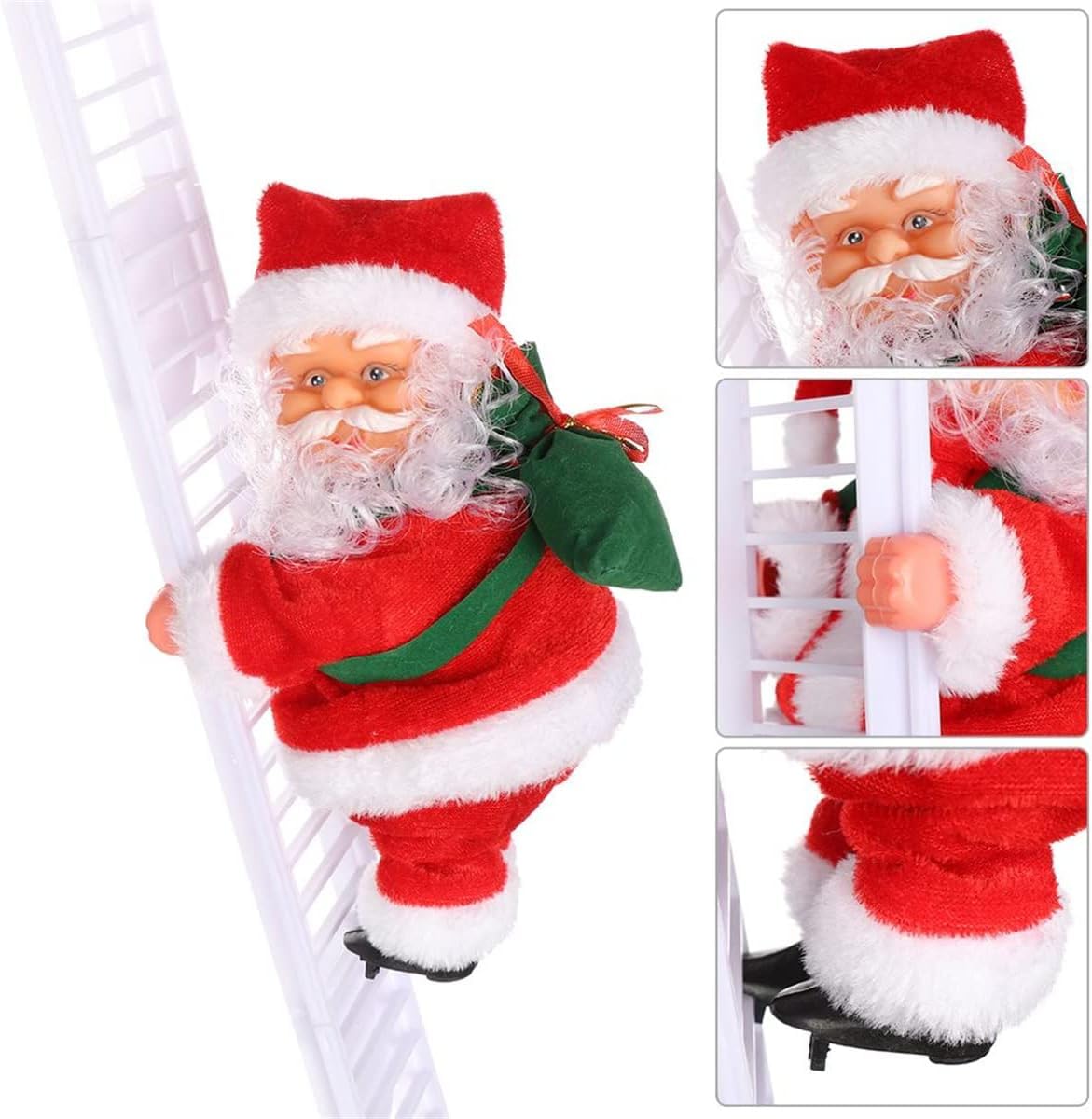 Amazon.com: Climbing Santa, Electric Santa Climbing Ladder to Christmas ...