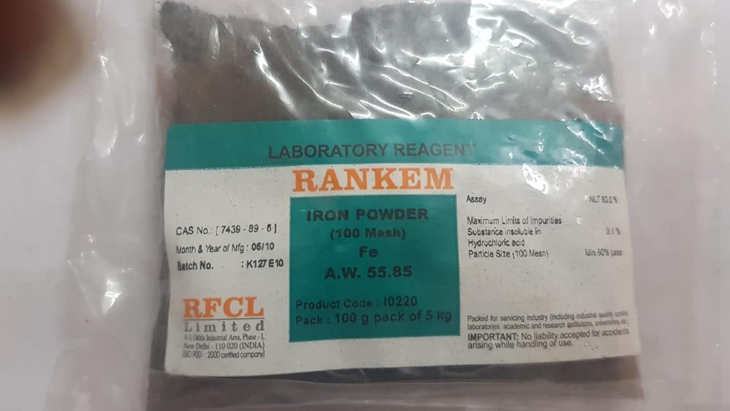 IRON METAL POWDER 100GM : Amazon.in: Industrial & Scientific