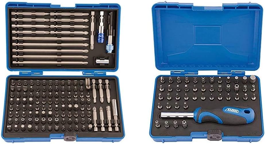 Draper 82398 Magnetic Bit Holder Set (127 Piece), Silver & 82399 ...