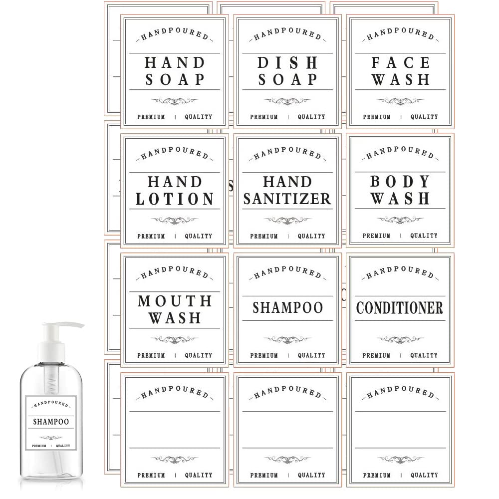 Amazon.com: Amzlabel White Soap Dispenser Label, Waterproof Hand Soap ...