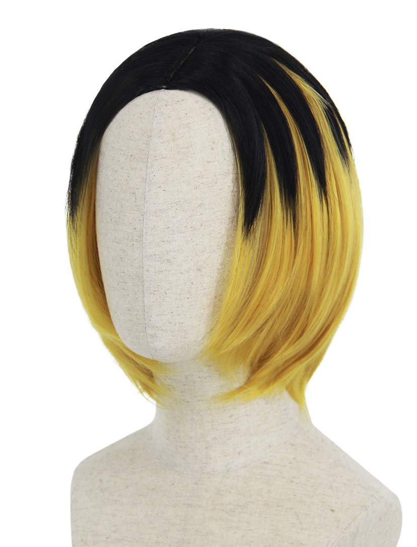 Blonde Wigs for Kozume Kenma Cosplay Haikyuu Costume Ombre Short Blonde ...