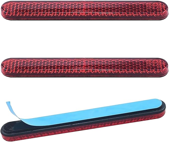 3Pcs Reflectors for Gate Posts, Stick-on Red reflectors Red Motorcycle ...