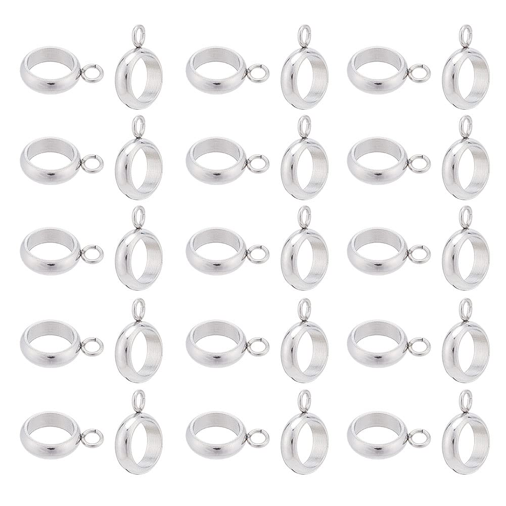 Amazon.com: UNICRAFTALE 60Pcs 11mm Long 304 Stainless Steel Tube Bails ...